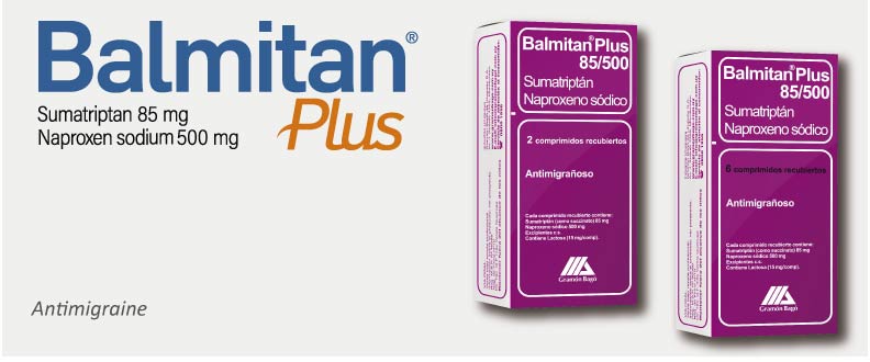 Sumatriptan 85mg - Naproxene 500mg | Gramón Bagó